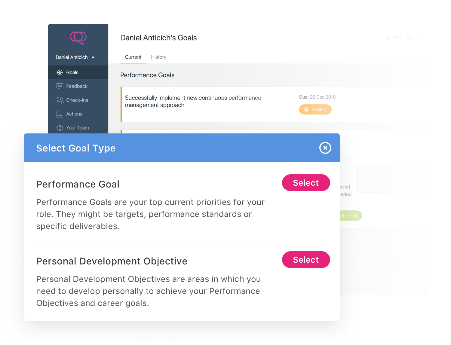 Clear review performance management engine